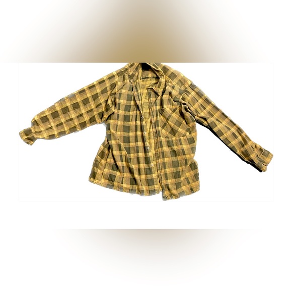 Urban Outfitters | Tops | Orange Plaid Flannel Y2k | Poshmark